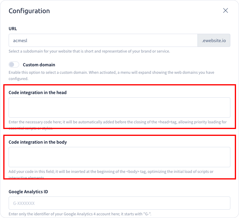 How to Add Custom Code to My Landing Page or Website – Easymailing Help ...